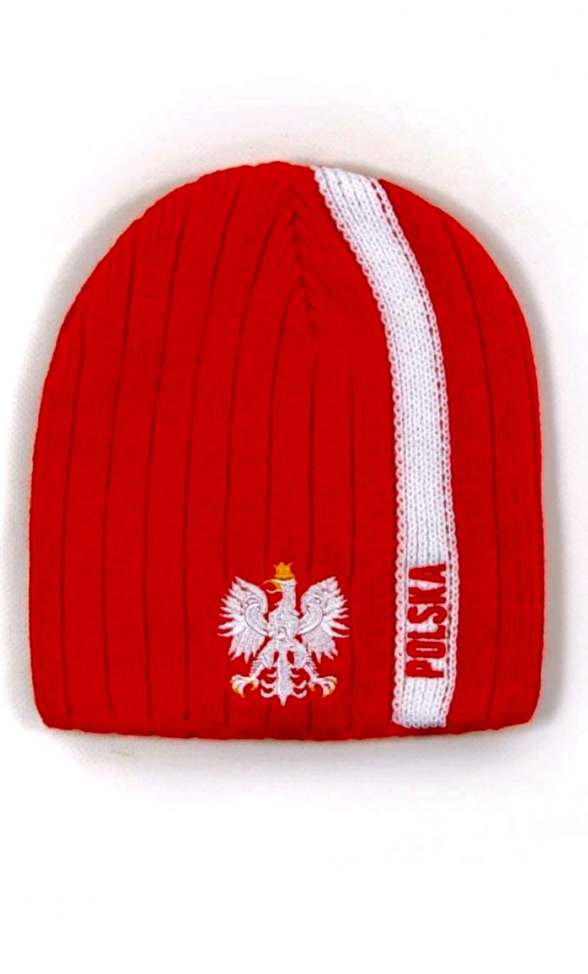 Polska- White and Red Winter Hat With Eagle – Polish Vibes